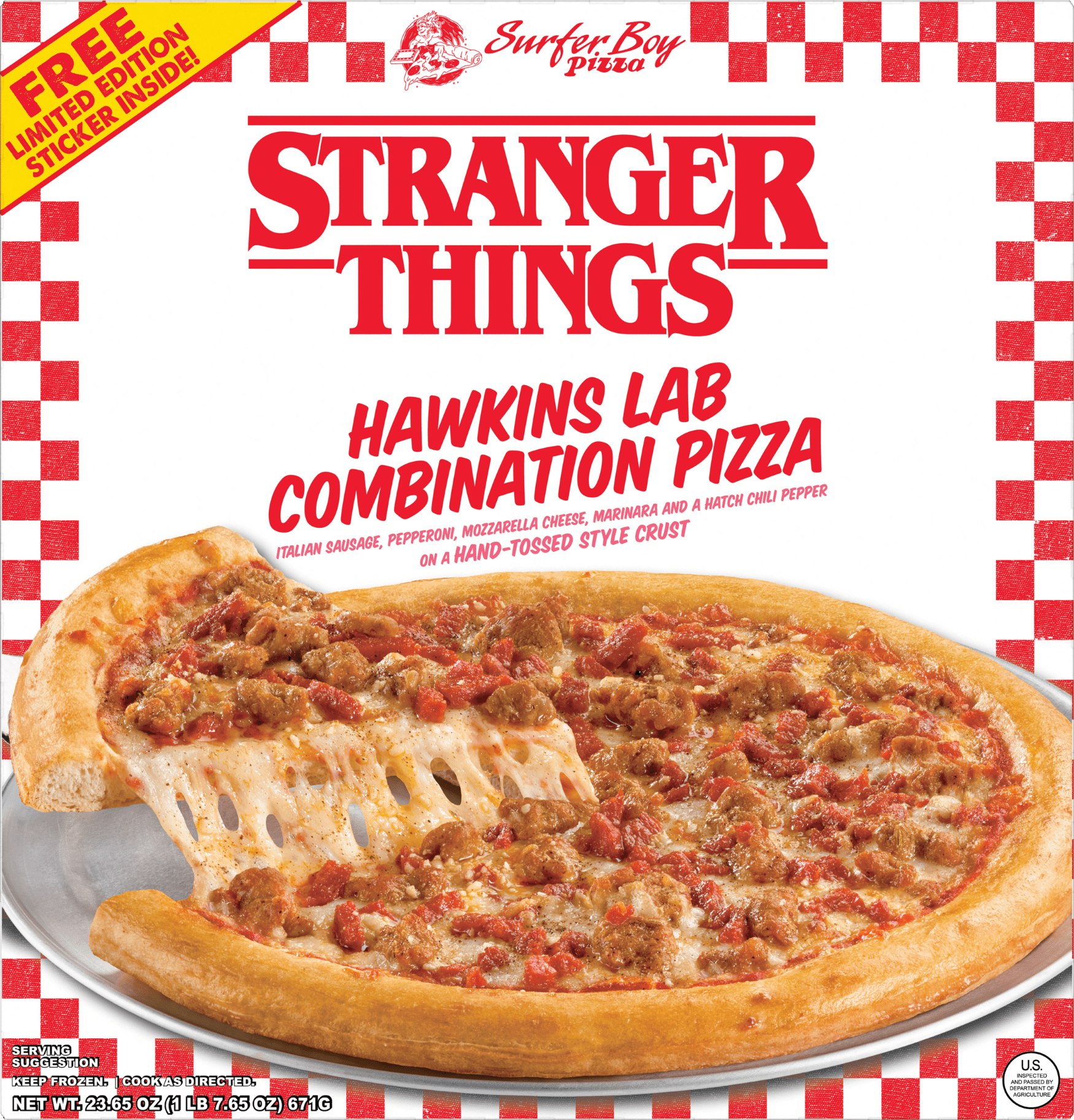 Netflix Stranger Things Hand-Tossed Crust Hawkins Lab Spicy Combo Pizza ...