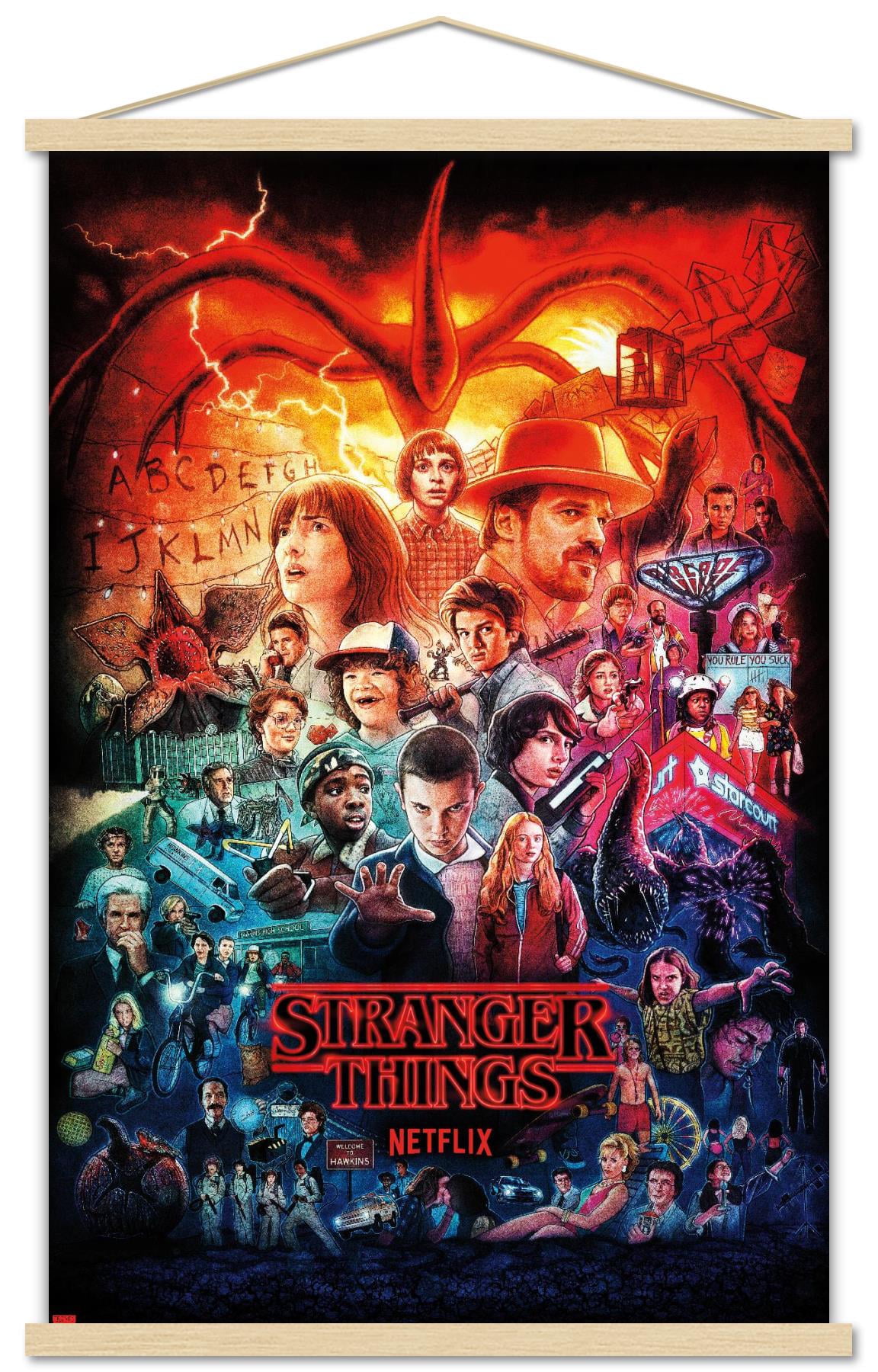 Netflix Stranger Things - Three Seasons One Sheet Wall Poster with ...
