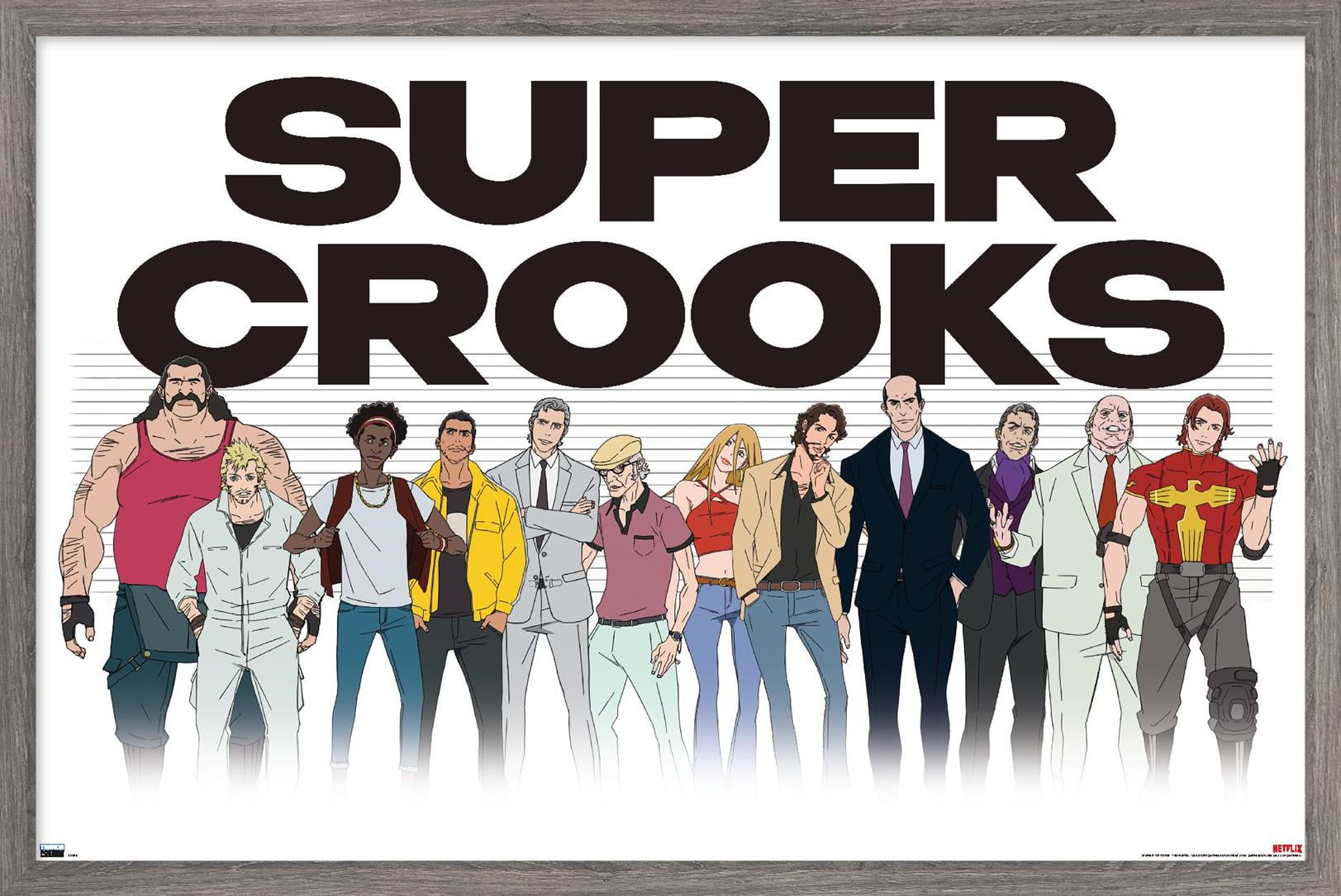 Netflix Super Crooks - Lineup Wall Poster, 22.375" x 34" Framed ...