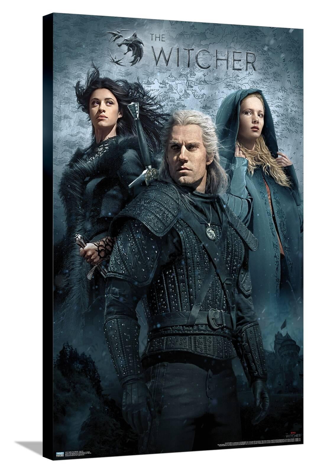 Netflix The Witcher - Key Art Canvas Wall Poster, 22.375" x 34 ...