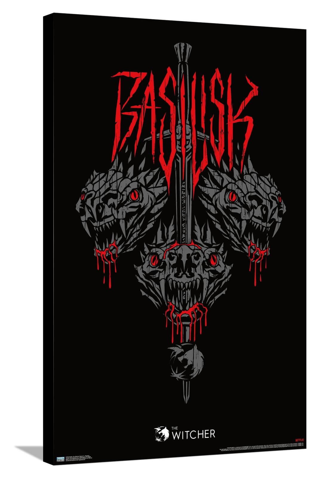 Netflix The Witcher Season 2 - Basilisk Canvas Wall Poster, 22.375" x ...