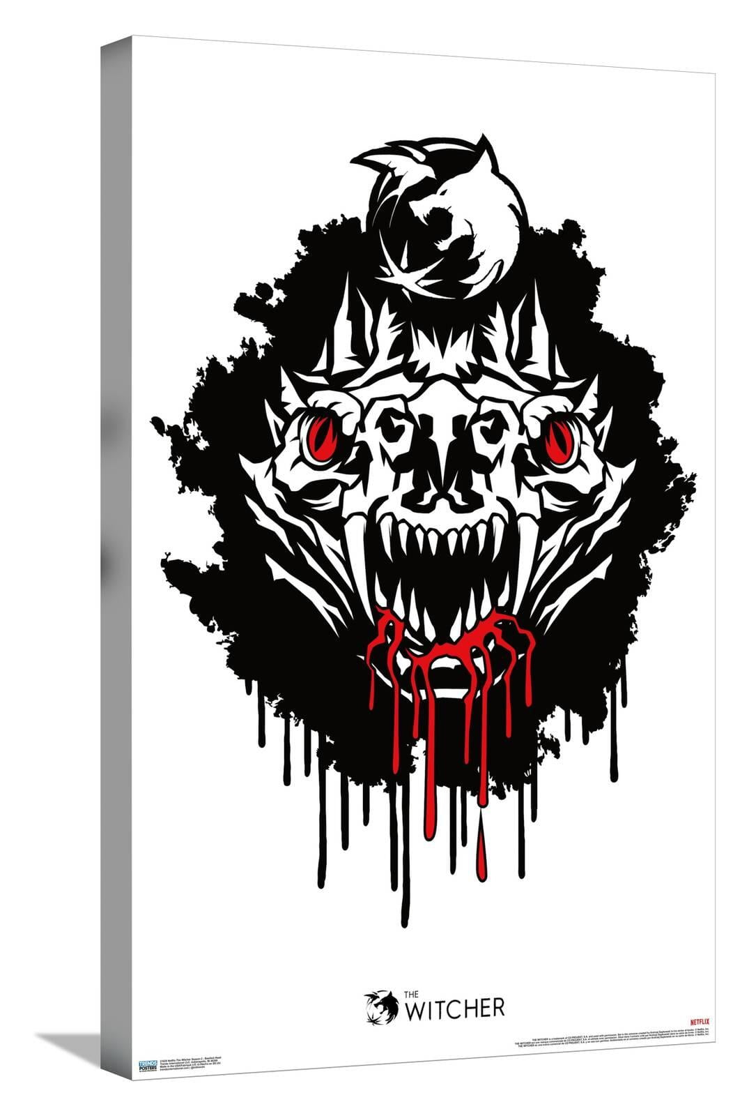 Netflix The Witcher Season 2 - Basilisk Head Canvas Wall Poster, 14.725 ...