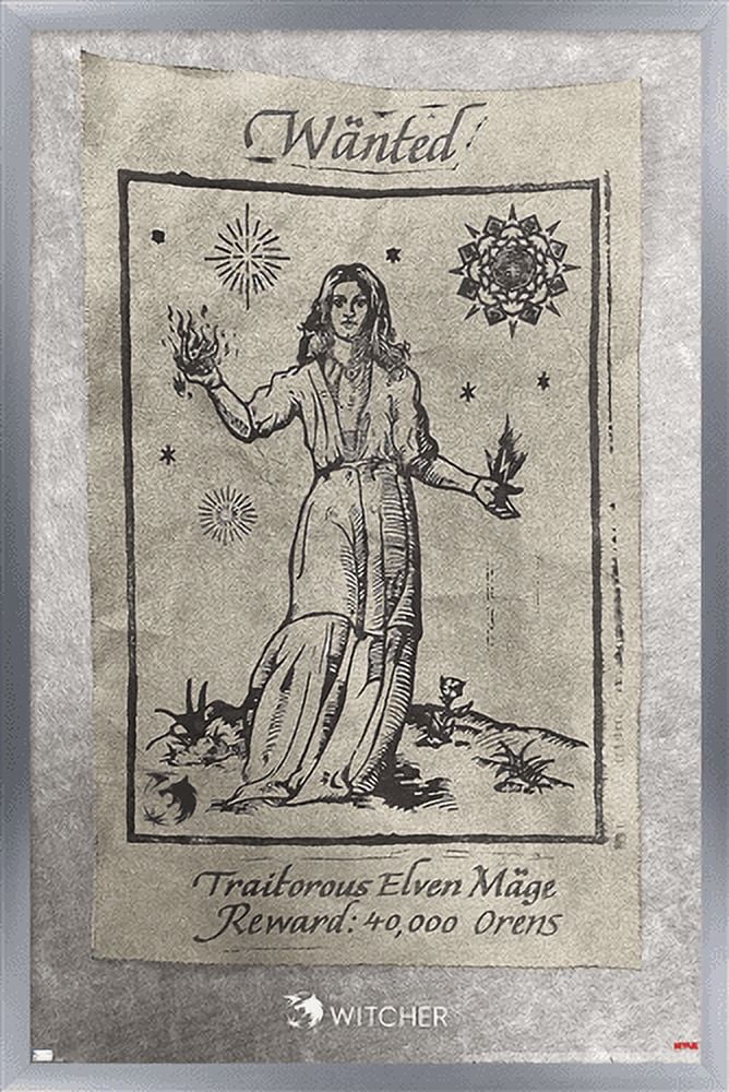 Netflix The Witcher Season 2 - Wanted Elven Mage Wall Poster, 22.375" x ...