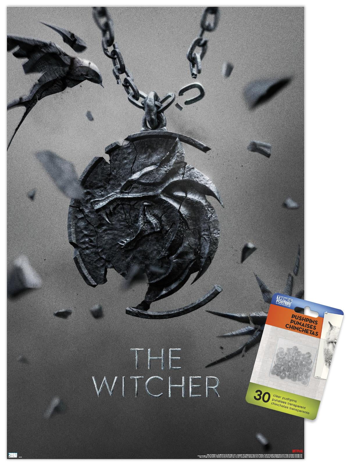 Netflix The Witcher: Season 3 - Medallion Key Art Wall Poster with Push ...