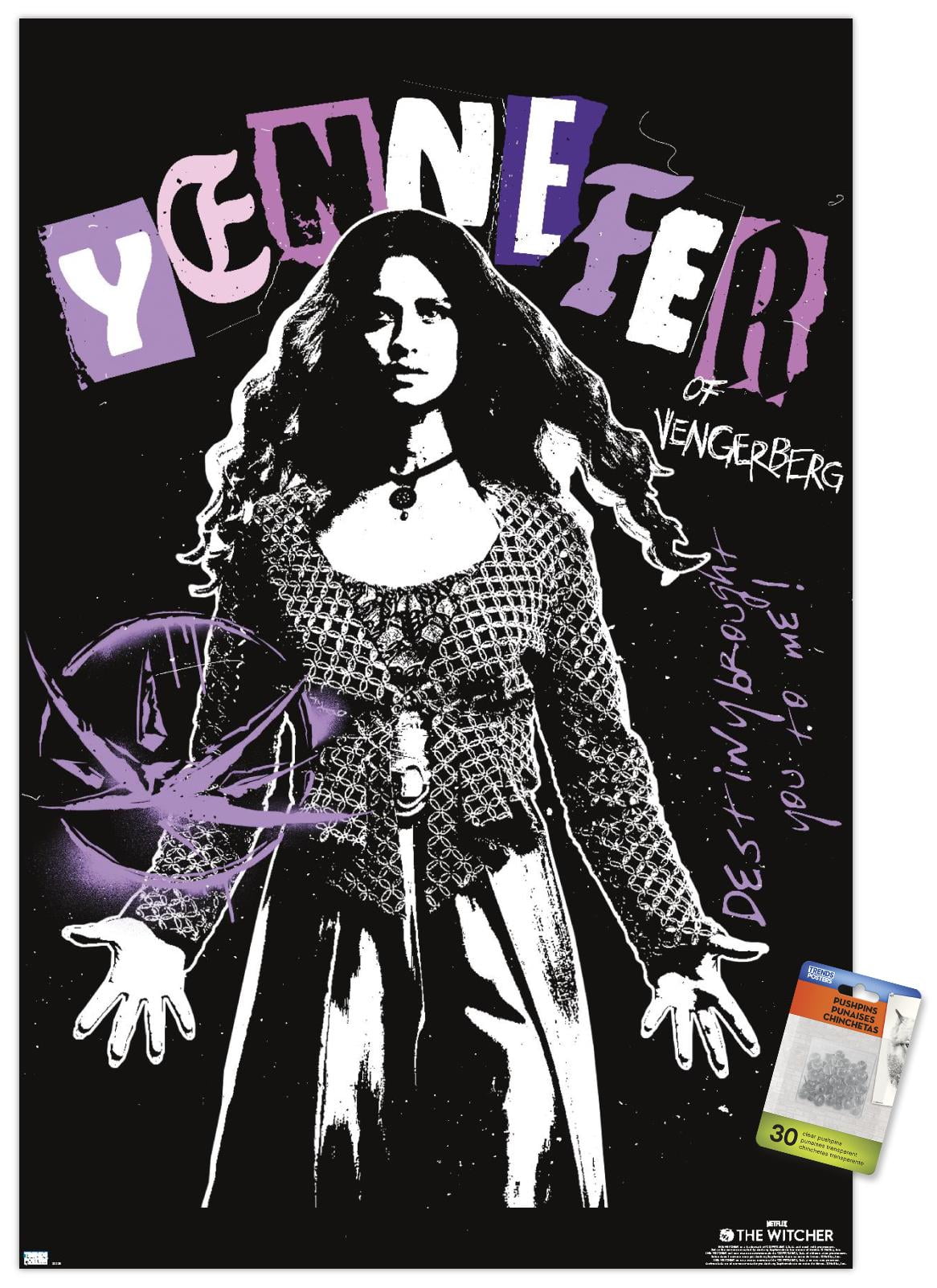 Netflix The Witcher: Season 3 - Yennefer Wall Poster with Pushpins, 22. ...