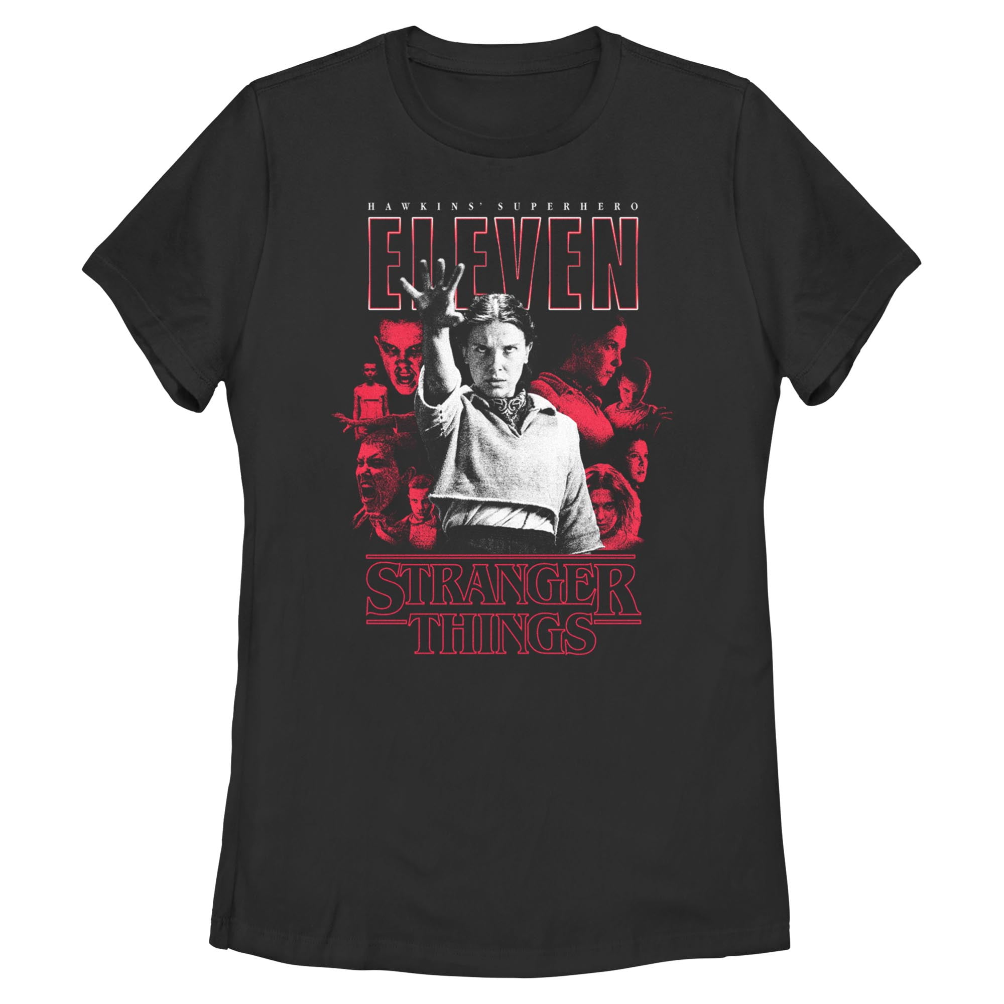 Netflix Women's Stranger Things Red Eleven Art Collage T Shirt ...