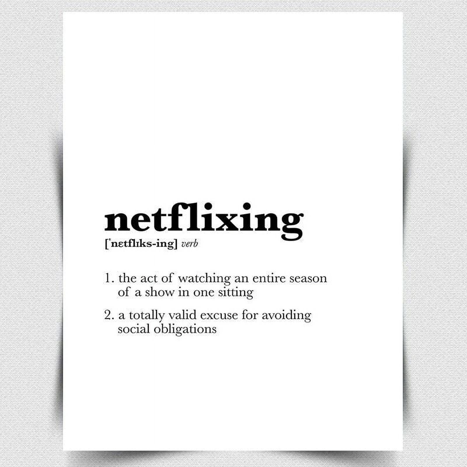 Netflixing Definition Netflix Metal Aluminium SIGN WALL PLAQUE Funny ...