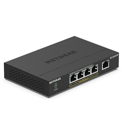 Netgear 5-Port Gigabit Ethernet SOHO Unmanaged Switch with 4 Ports PoE+ ...