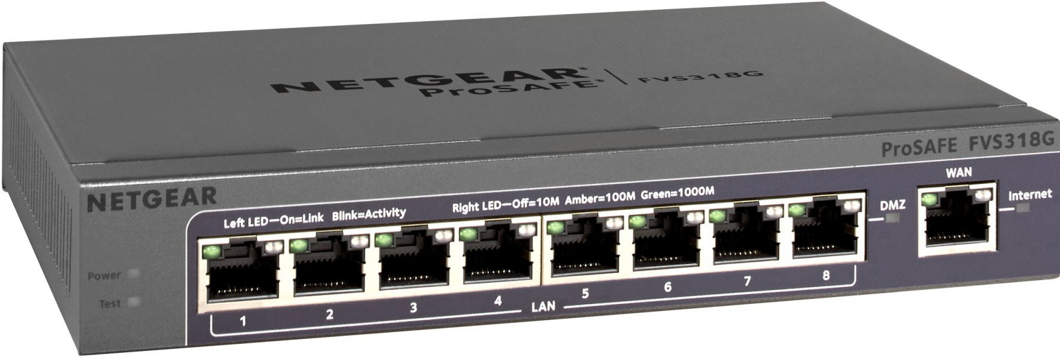 Netgear FVS318G100NASM Netgear FVS318G ProSafe 8 Port Gigabit VPN ...