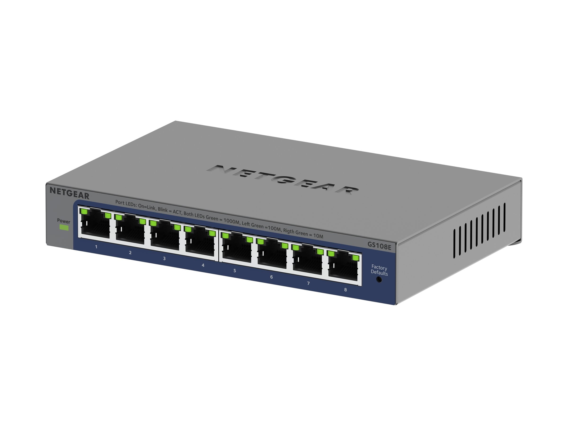 Netgear GS108E Ethernet Switch - 8 Ports - Gigabit Ethernet - 10/100 ...