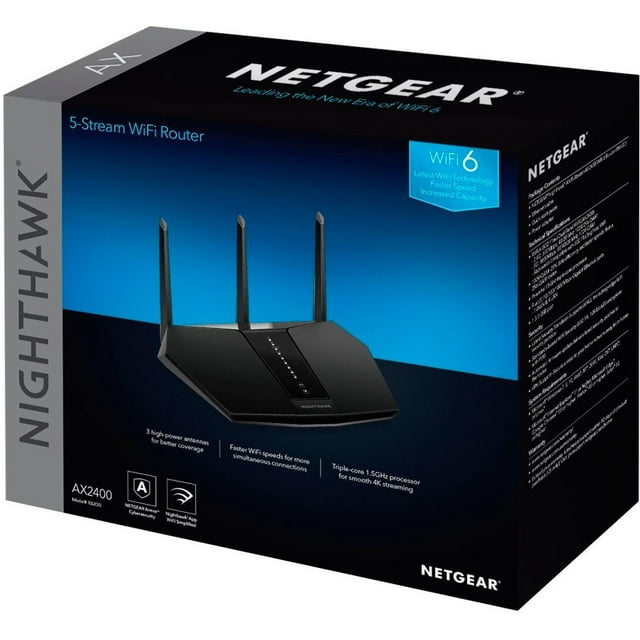 Pre-Owned Netgear Nighthawk AX2400 Dual Band Router, Black (RAX30 ...
