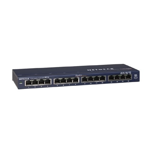 Netgear ProSafe GS116 Fast 16 Ports Ethernet Internet Switch Network ...