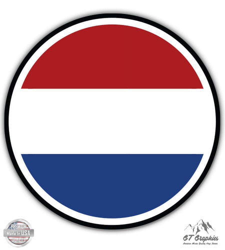 Netherlands Flag - 3" Vinyl Sticker - For Car Laptop I-Pad Phone Helmet ...