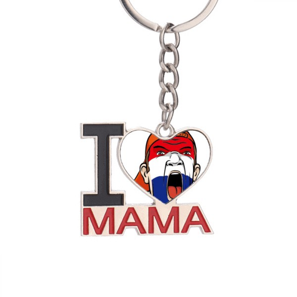 Netherlands Flag Facial Makeup Head Screang Cap Keychain Metal Keyring ...