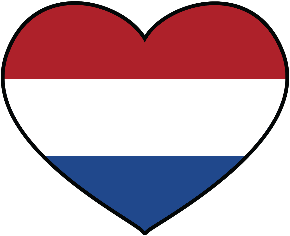 Netherlands Flag Heart Sticker Decal / Holland / Nederland / Je ...