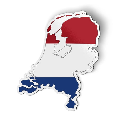 Netherlands Flag Holland Dutch Country Shape - 5" Magnet for Car Locker ...