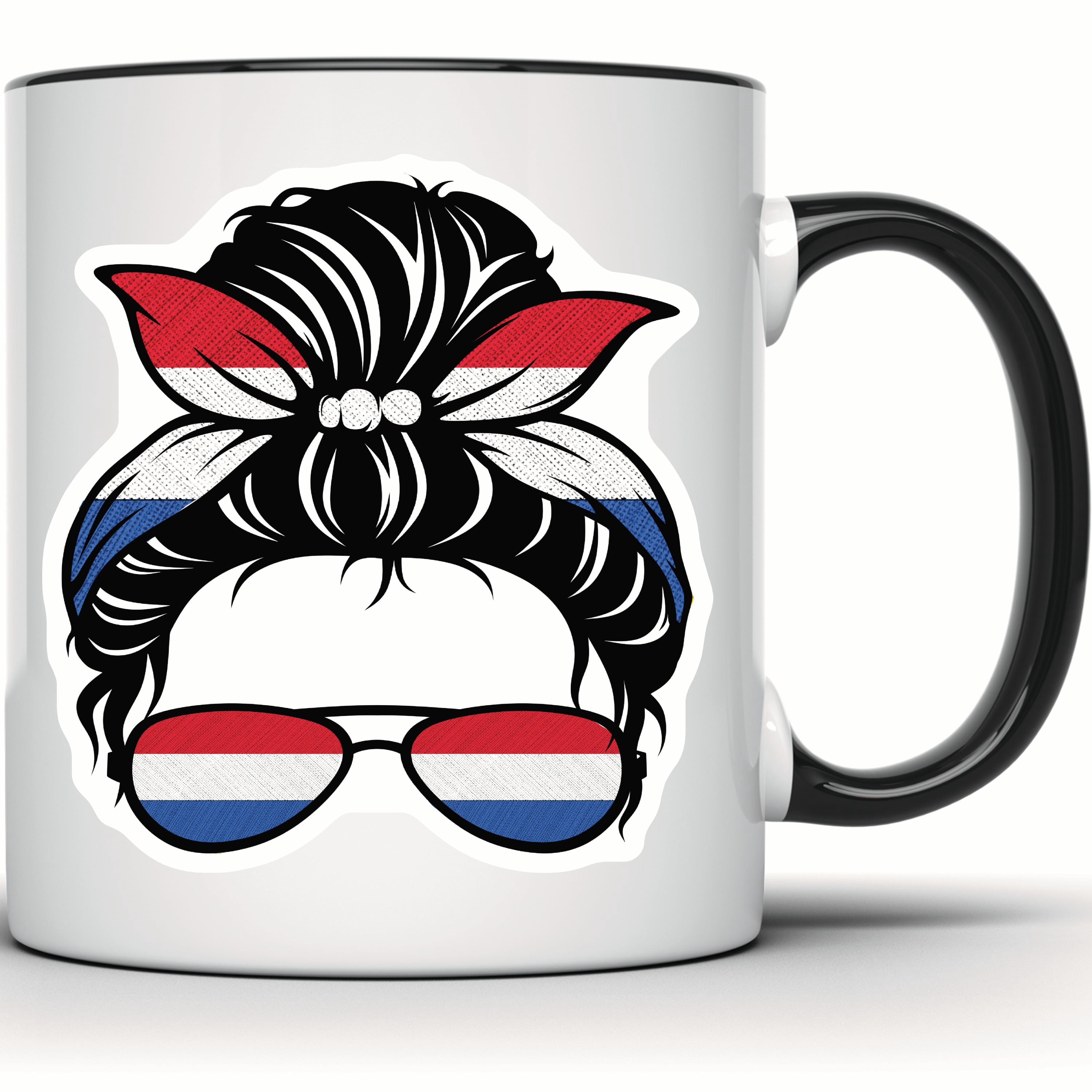 Netherlands Flag Messy Bun Hair Mug - Dutch Pride Gift - Holland ...