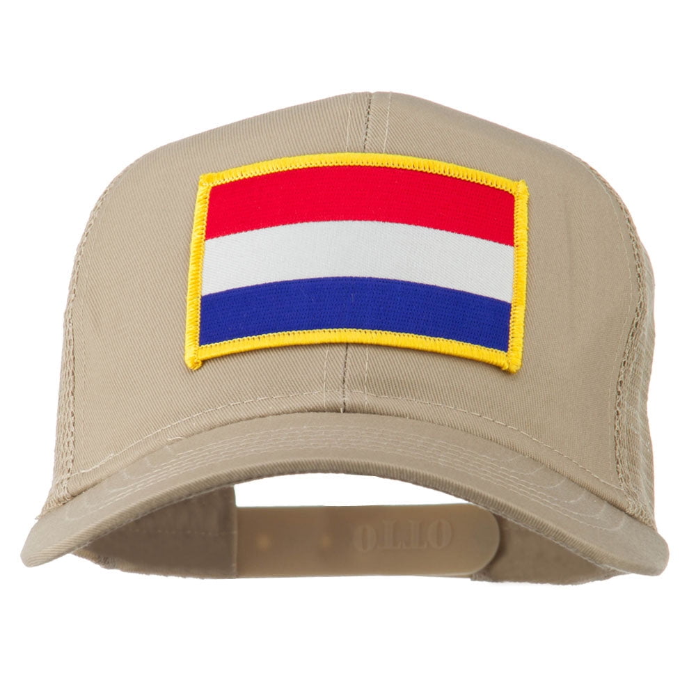 Netherlands Flag Patched Mesh Cap - Khaki OSFM - Walmart.com