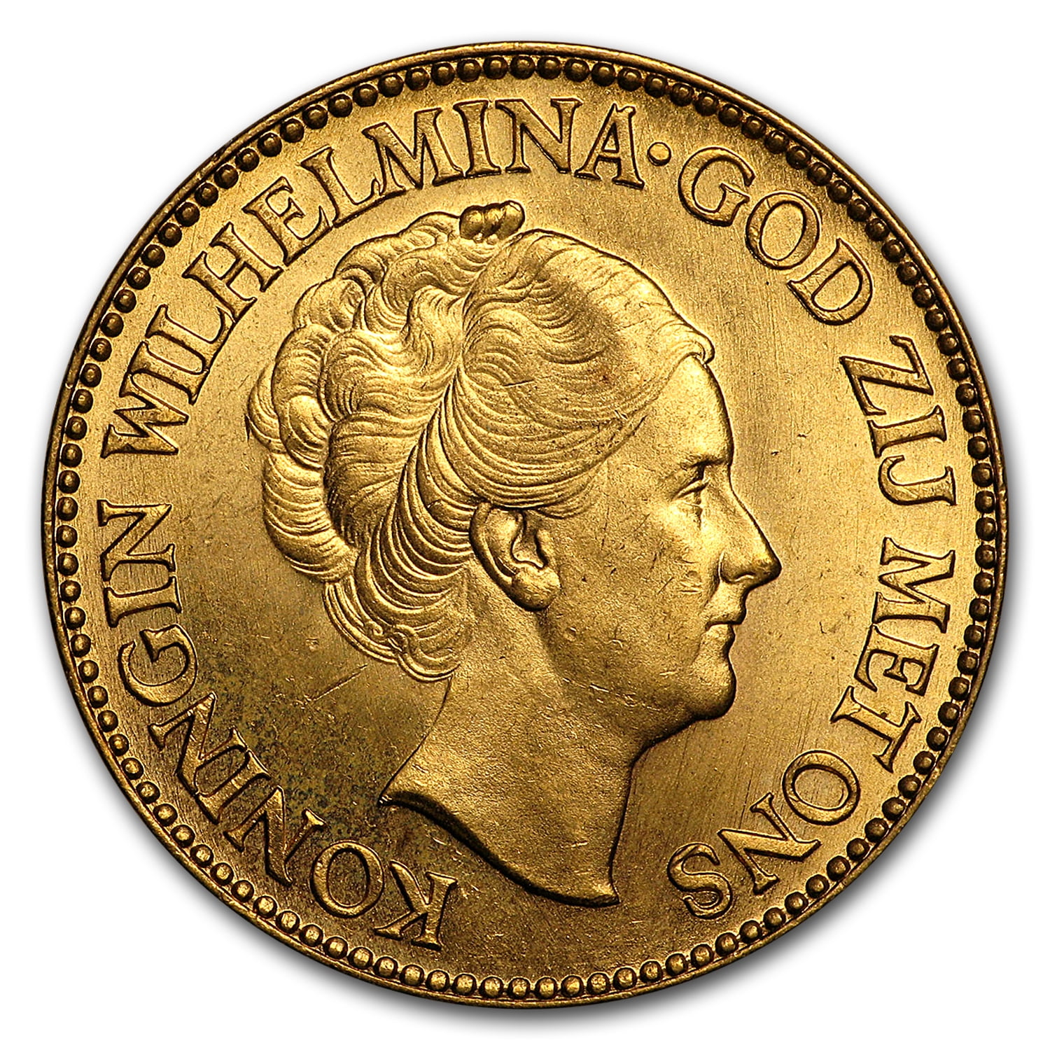 Netherlands Gold 10 Guilders AU (Random Year) for Collectors and ...