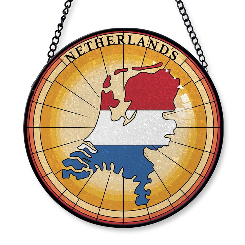 Netherlands Travel Decor Suncatcher Stained Glass Window Hanging, Gift ...