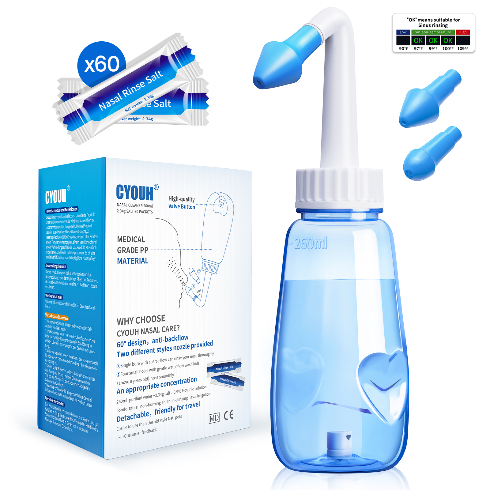 Alkalol Nasal Wash Kit - Mucus Solvent and Cleaner, 16 fl oz - Walmart.com