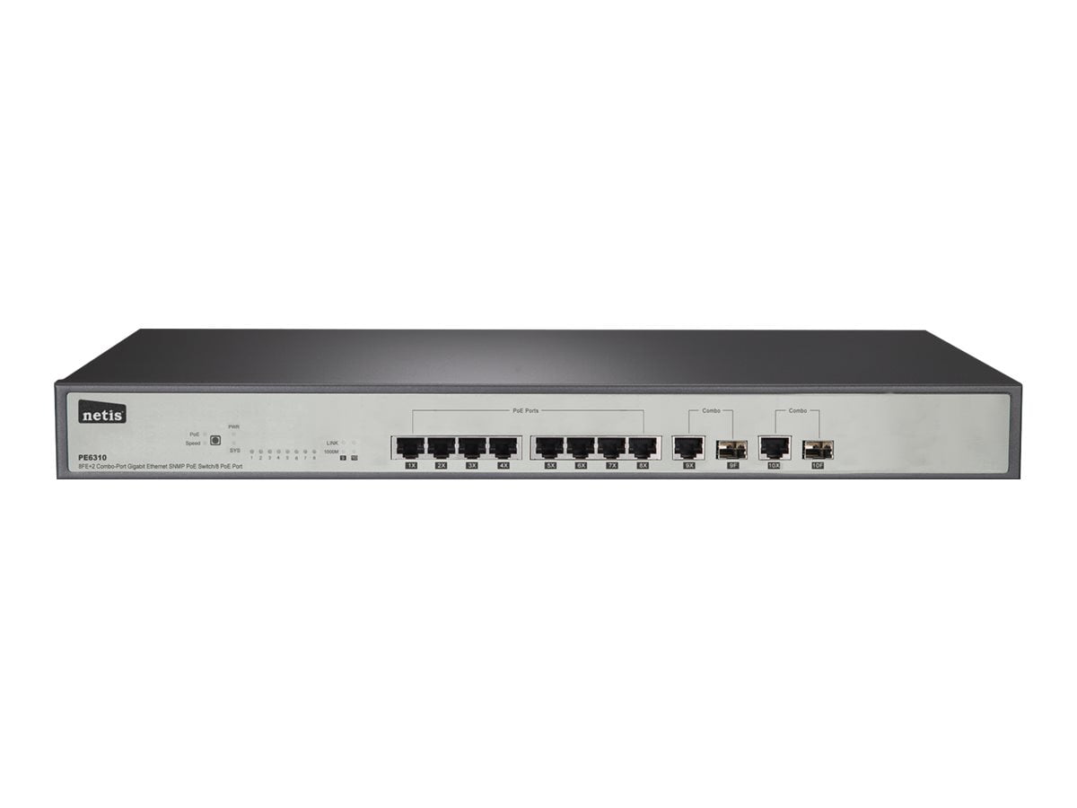 Netis 8fe+2 Combo-port Gigabit Ethernet Snmp Poe Switch - 8 Ports ...