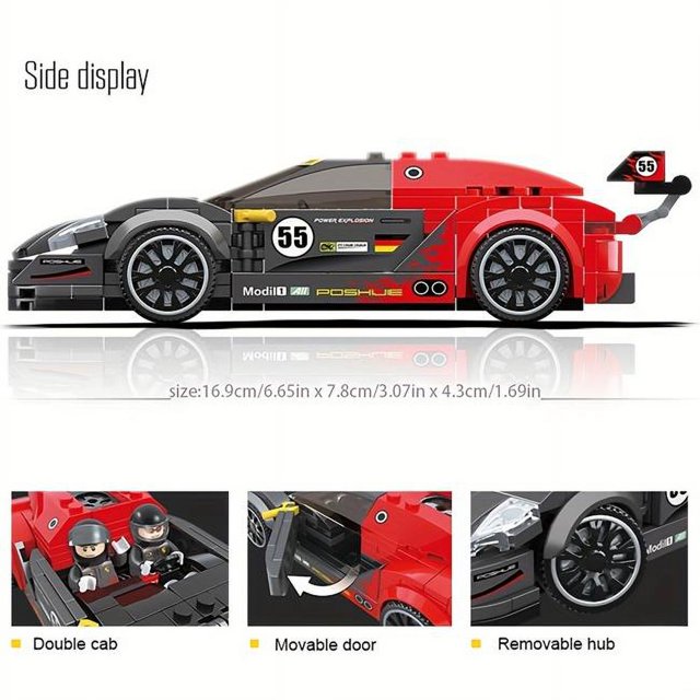 Netjett NT31110 Childrens Building Block Assembly Racing Car Model Toy ...