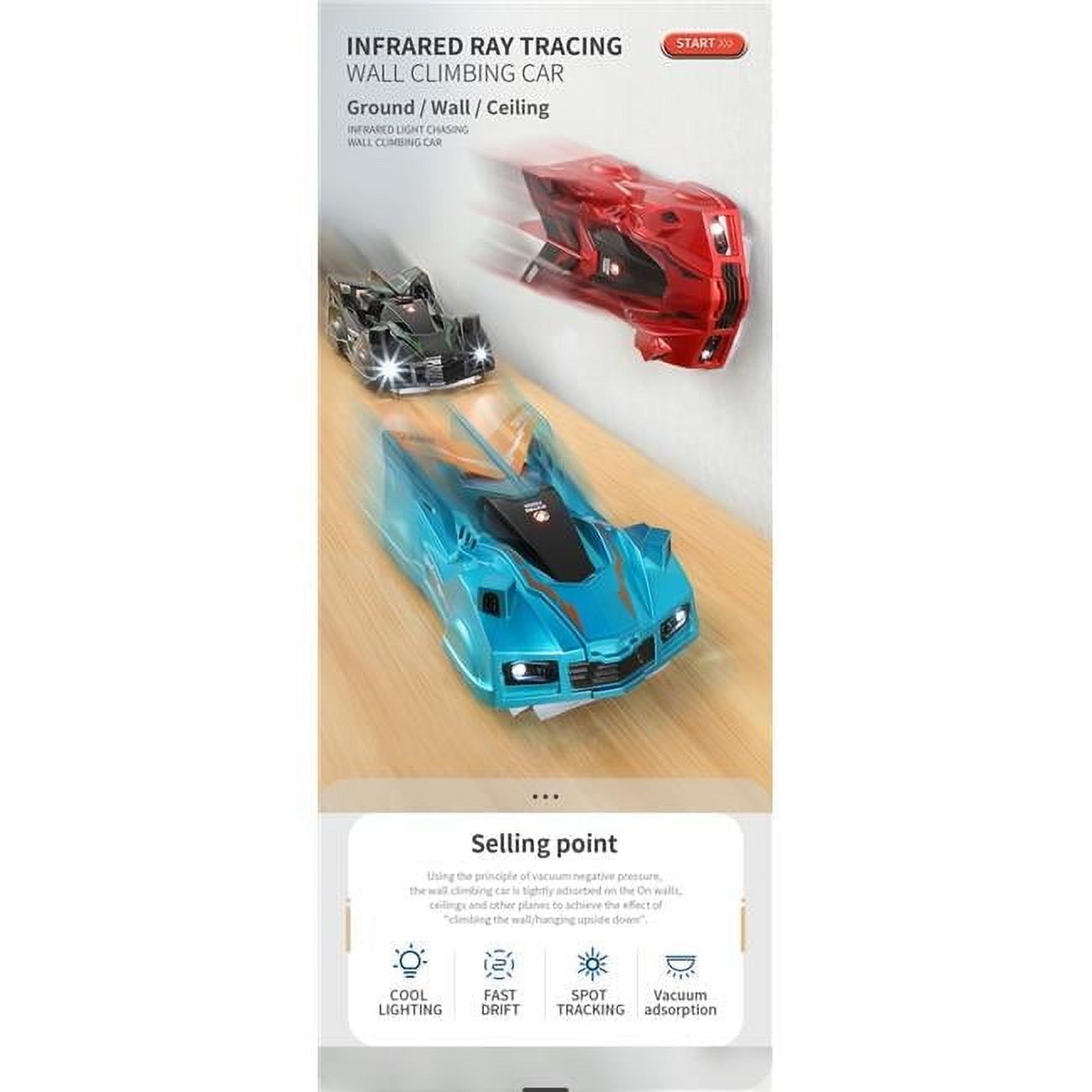 Netjett NT31310 Air Racing Wall Climbing RC Car Toys - Walmart.com