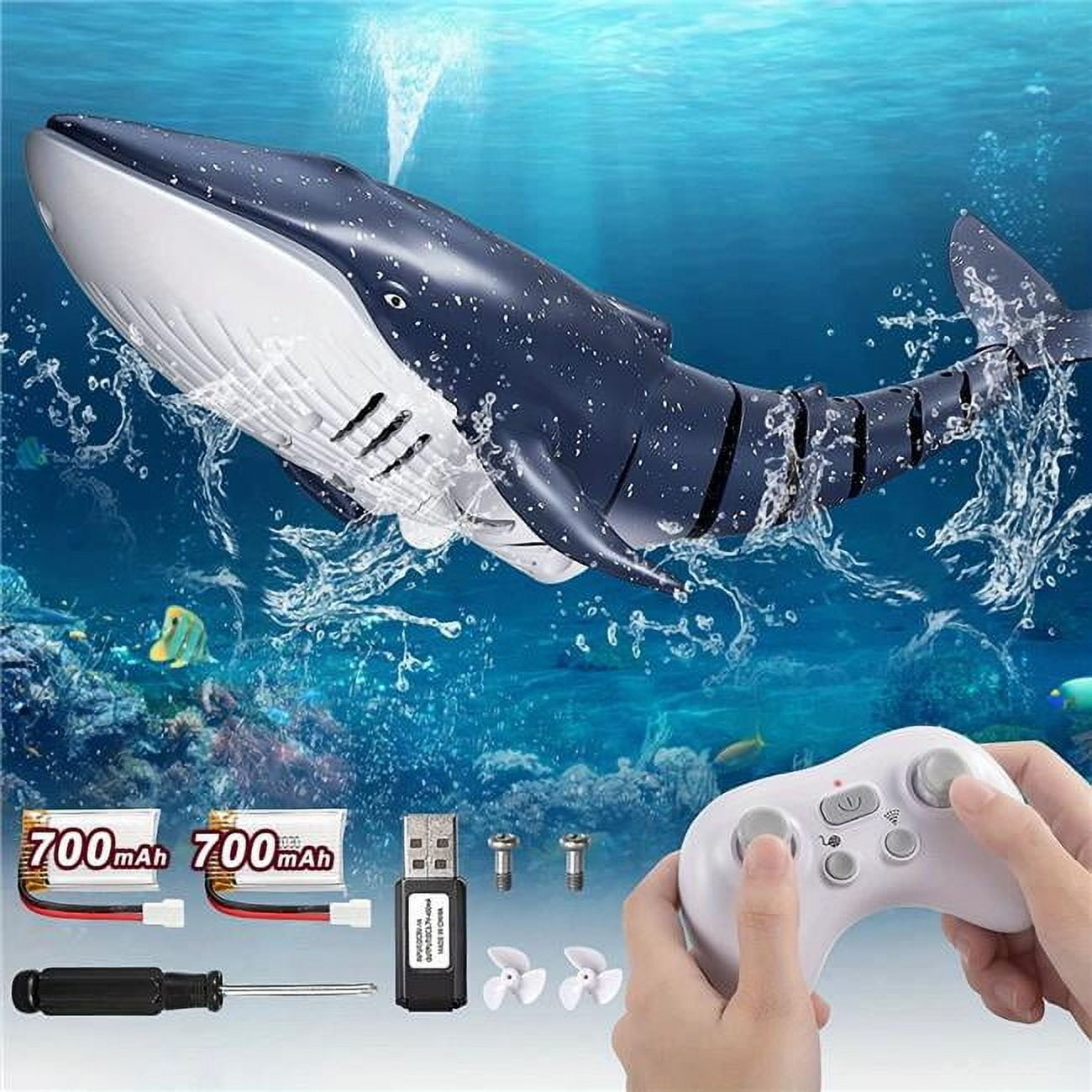 Netjett NT32545 Remote Control Whale Waterproof Fish Toy - Walmart.com