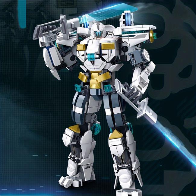 Netjett NT32651 Sluban White Guardian Robot Warrior Building Blocks ...