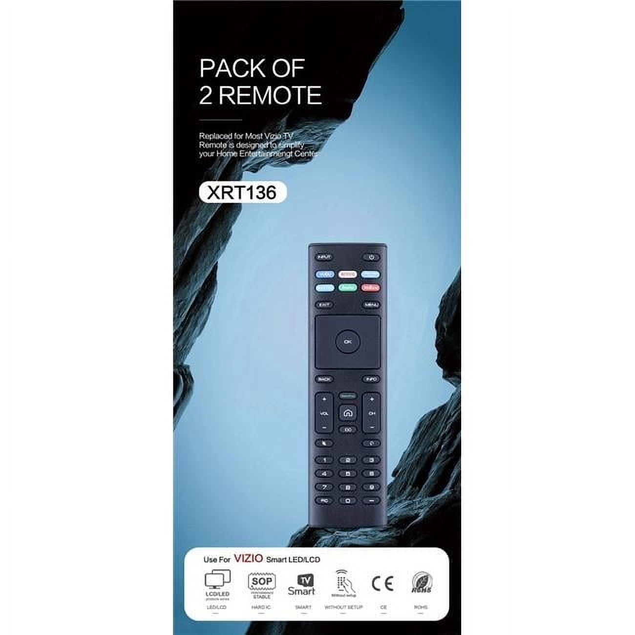 Netjett NT32907 XRT136 XRT140 Universal Wireless TV Remote Control ...