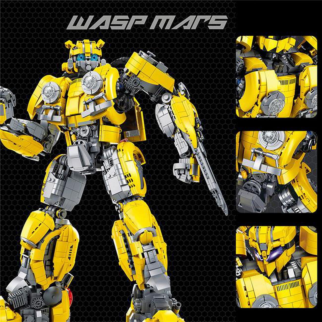 Netjett Yellow Bee Transformation Super Robot Heroes Deformed Model Building Block Bricks 773 ...