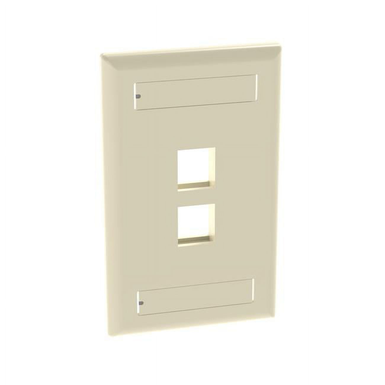 Netkey 2-Port Single Gang Flush Mount V Faceplate - Walmart.com