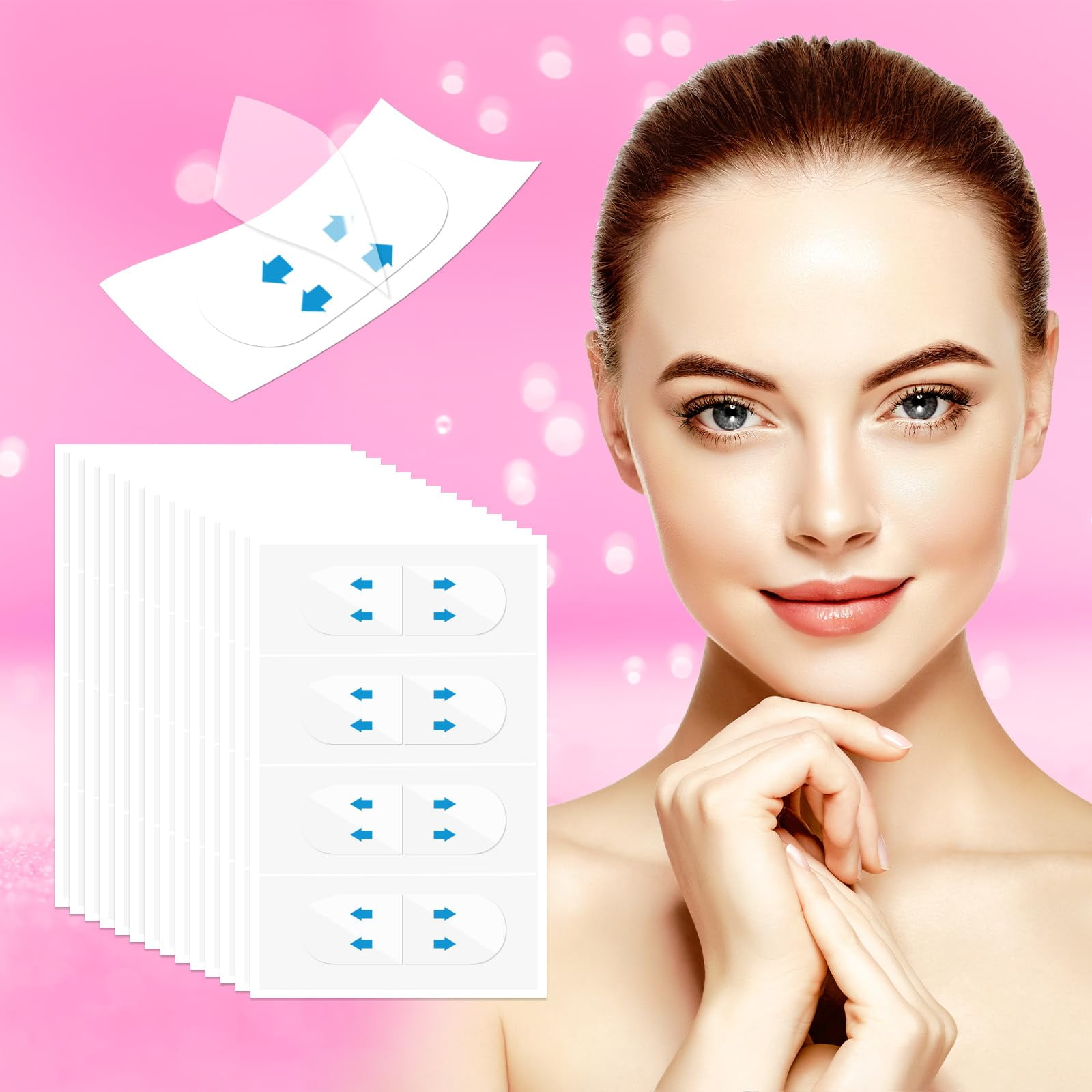 Netlkjonk Face Tape Lifting Invisible,200PCS Face Lift Tape Invisible ...