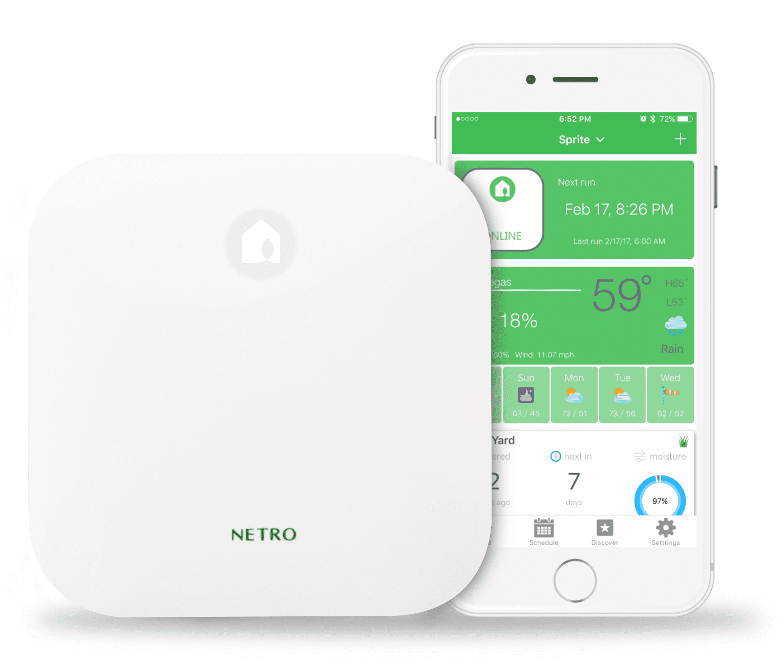 Netro Smart Sprinkler Controller, WiFi, 6-Zone, Weather aware, Remote ...