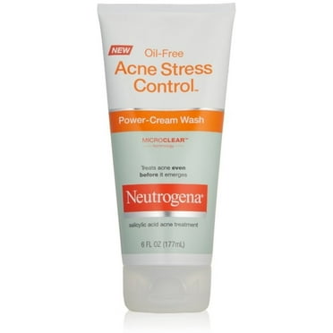 Neutrogena Oil-Free Salicylic Acid Cleanser, Deep Acne Stress Control ...