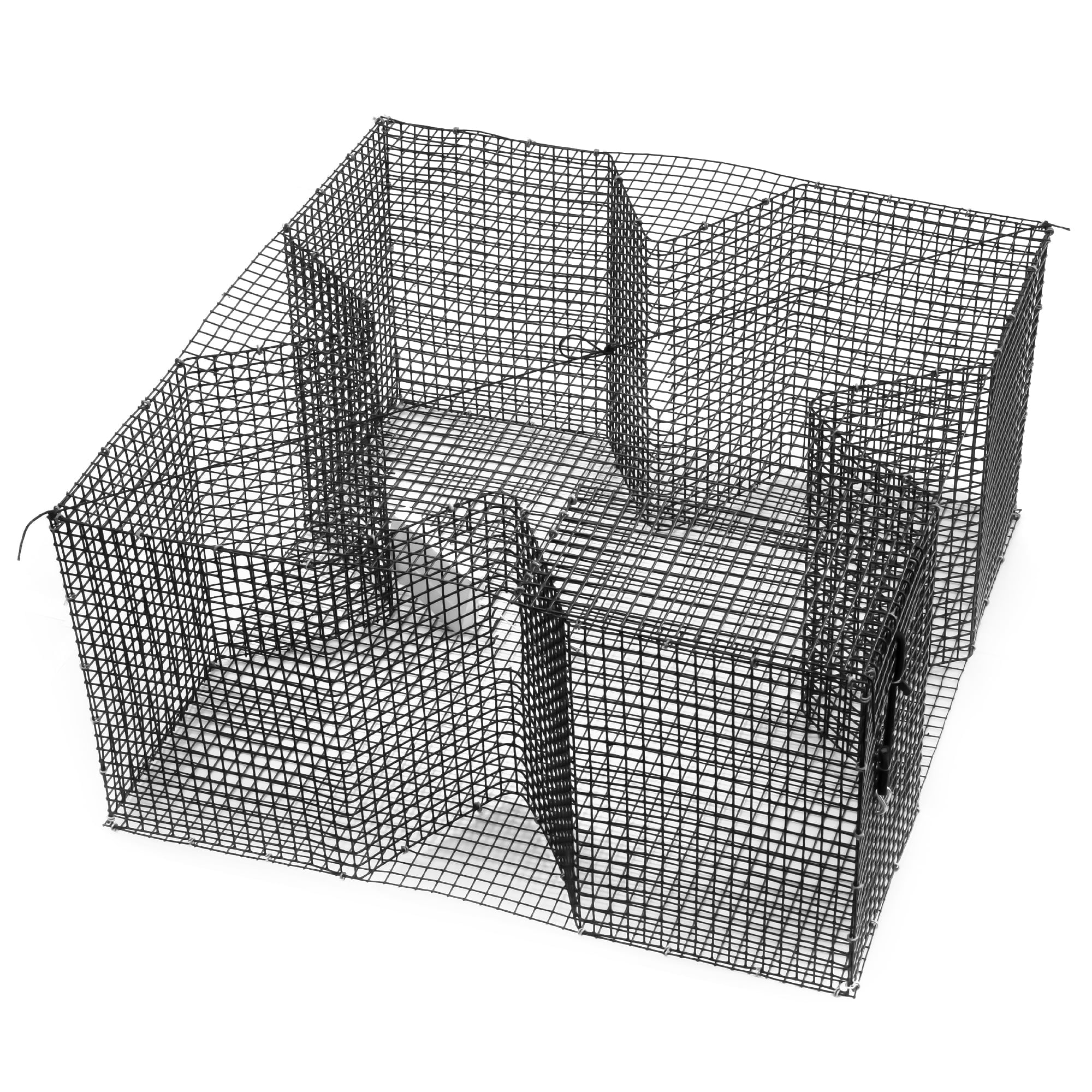Nets & More PVC Coated Steel Wire Mesh Bream Fishing Bait Trap, 4 Doors ...