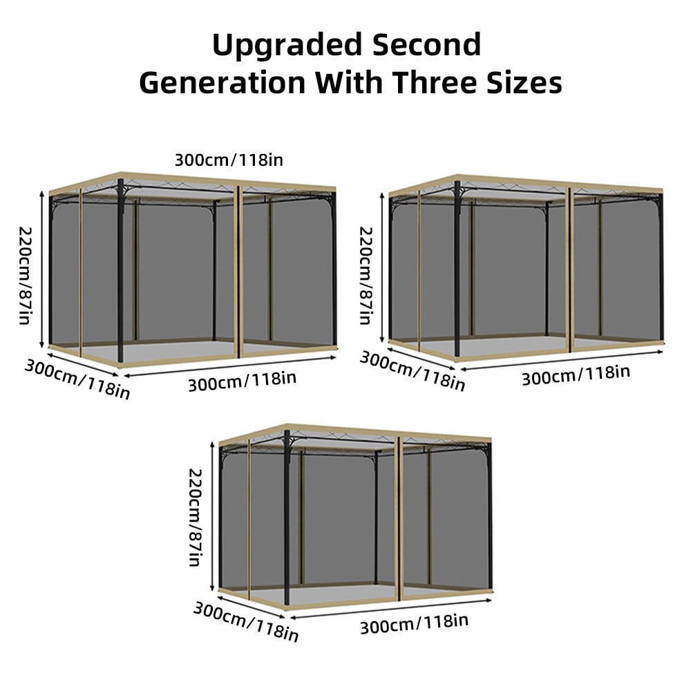 Netting for Patio,Sidewalls Patio (mosquito Breathable Tables 4-panel ...