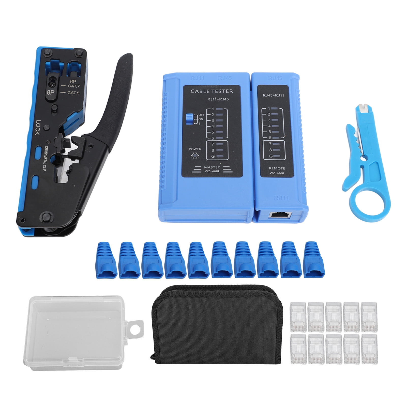 Network Cable Crimping Tool Kit With Tester, Durable Steel RJ45 ...