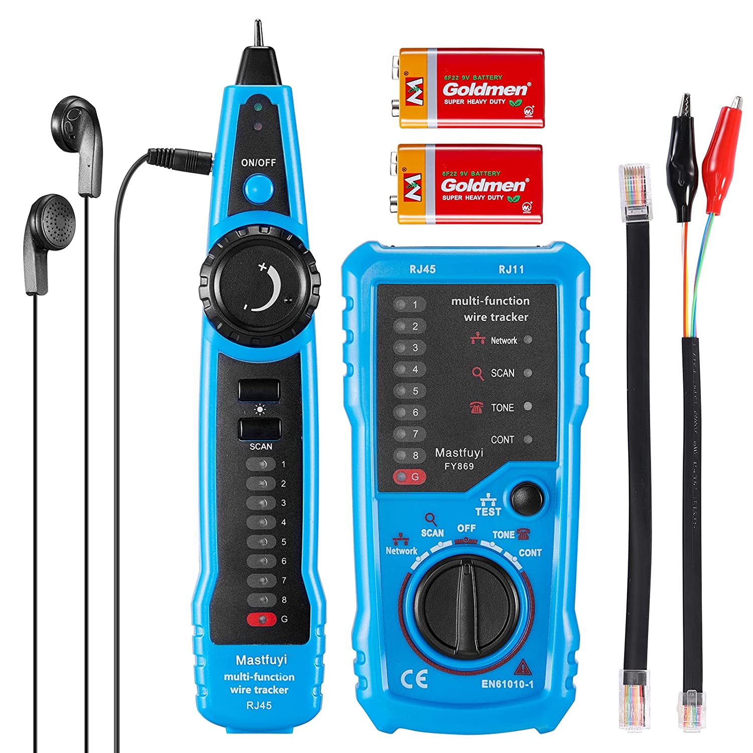 Network Cable Tester, RJ11 RJ45 Line Finder, Wire Tracker Multifunction ...