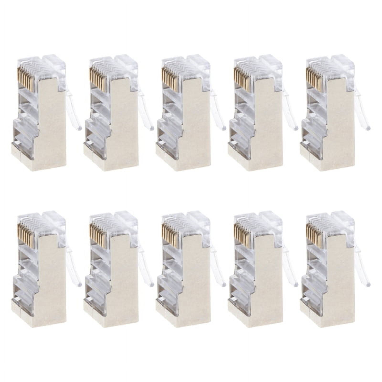 Network Pass Through Connectors RJ45 CAT6 LAN UTP Cable Plug Tool-Free ...