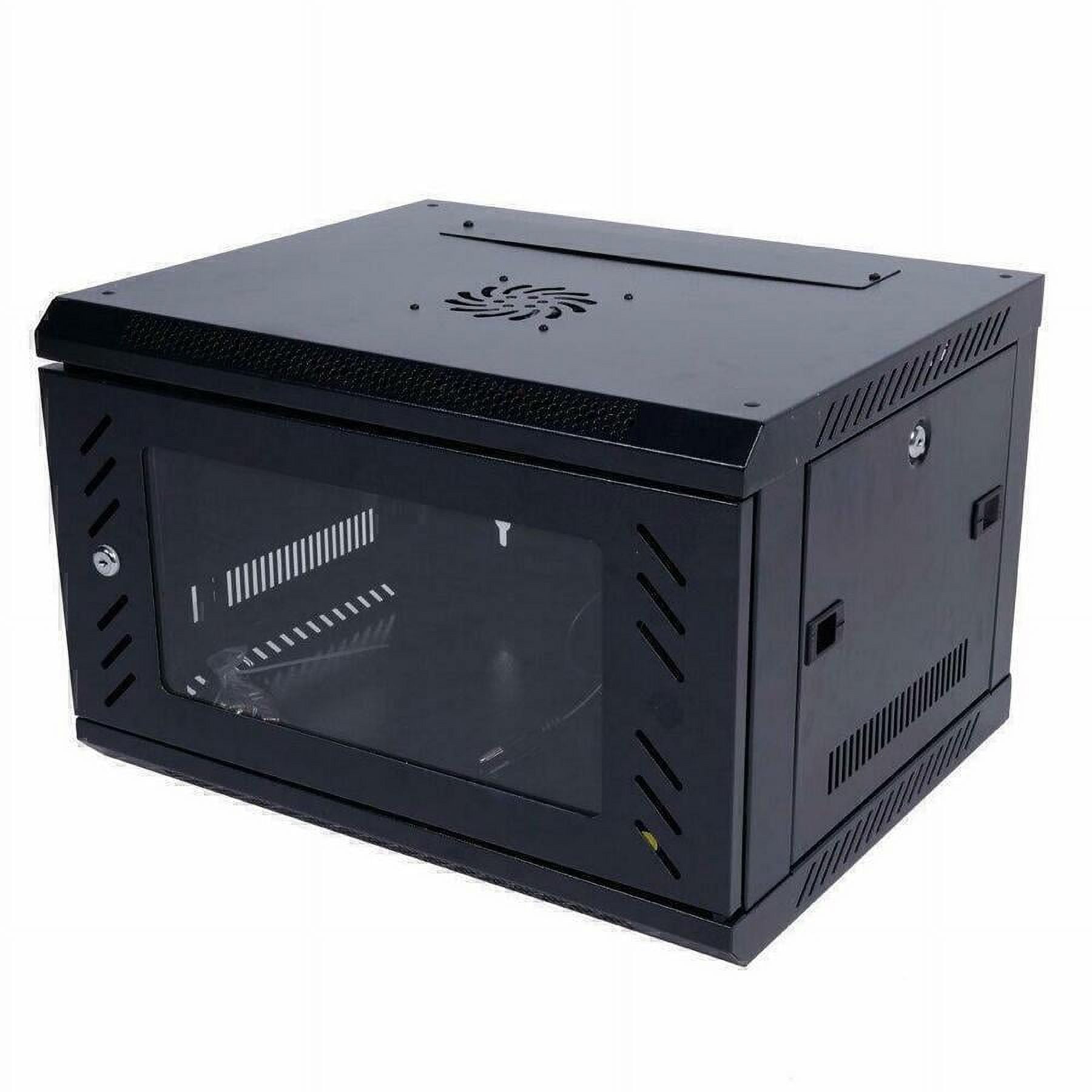Network Server Cabinet Enclosure Rack w/ Glass Door Lock and Cooling ...