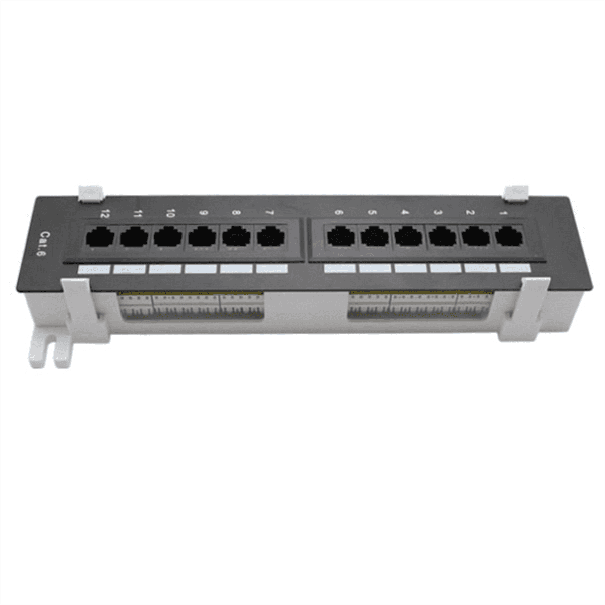 Network Tool Kit 12 Port CAT6 Patch Panel RJ45 Networking Wall Mount ...