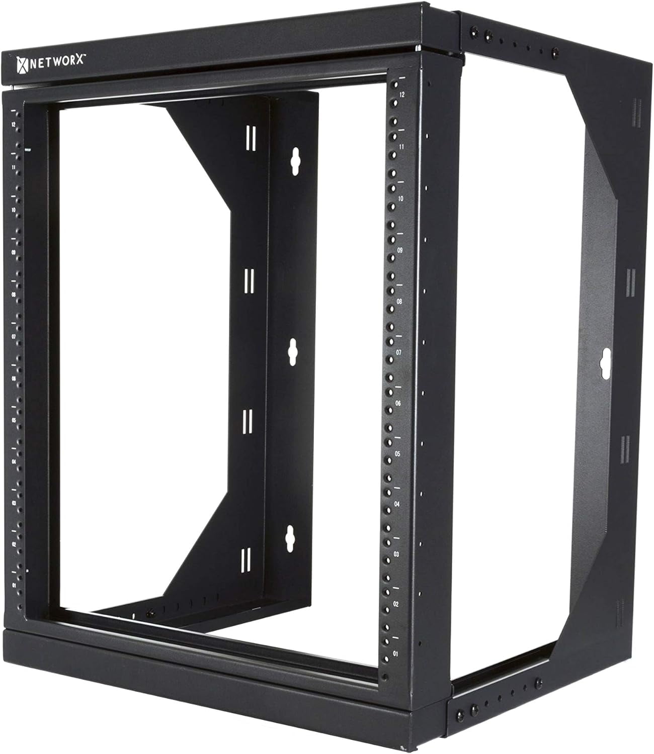 Networx 12U Adjustable Depth Open Frame Swing Out Wall Mount Rack - 301 ...