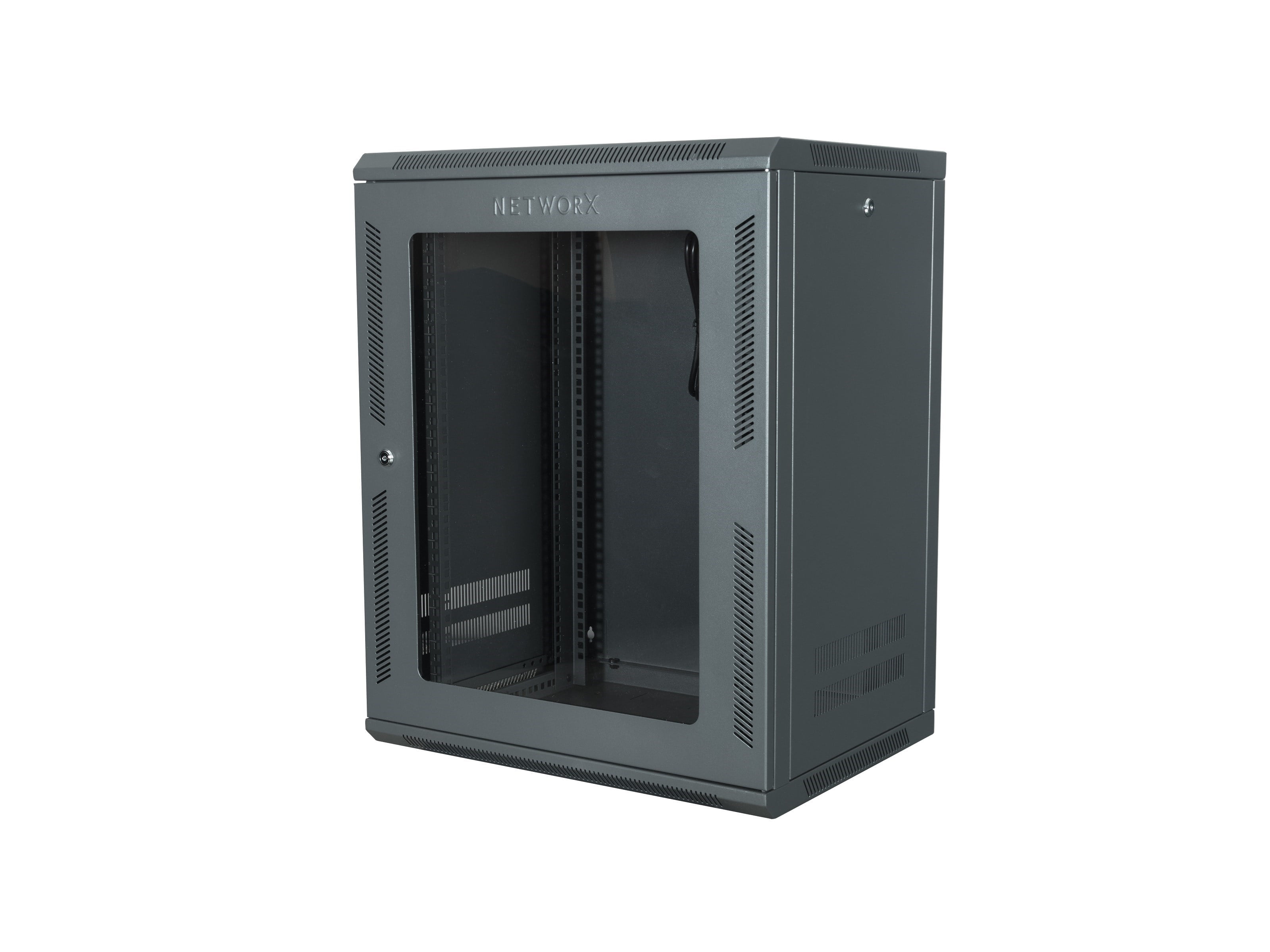Networx 15U Wall Mount Network Cabinet, 101 Series - 18" Deep, Lockable ...