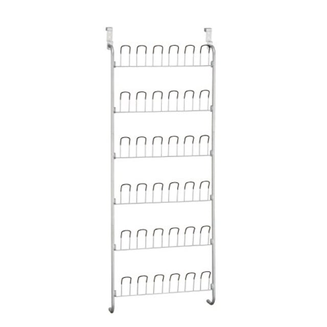 Neu Home 6-Tier Durable 18 Pair Hanging Shoe Rack, Metal, Silver ...