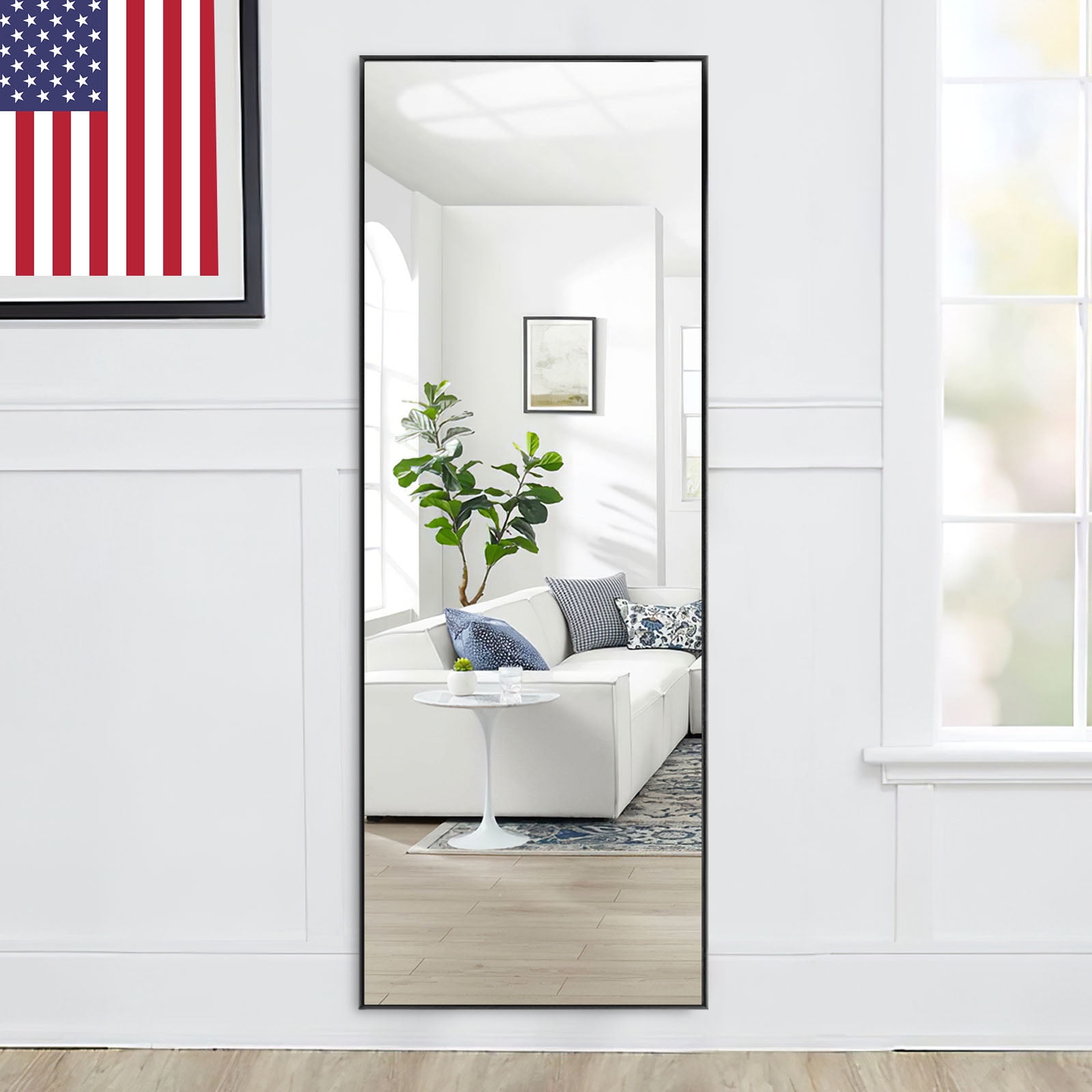 NeuType 16" x 59" Black Floor Mirror - Walmart.com