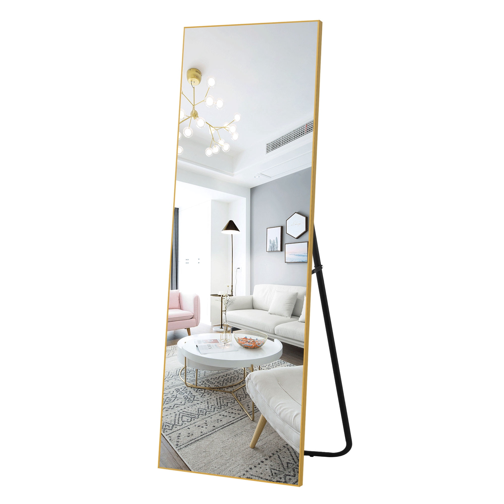 16" x 59" Gold Modern Floor Mirror - Walmart.com