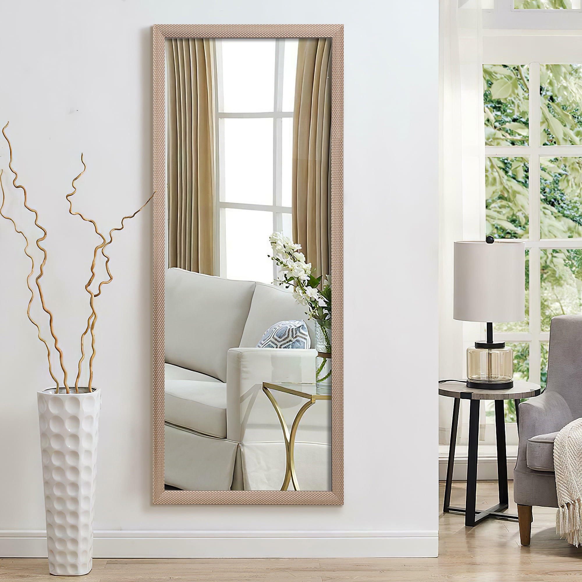 64"*21" Wall Mirror Full Length PS Frame Mirror Rectangle Full Body ...