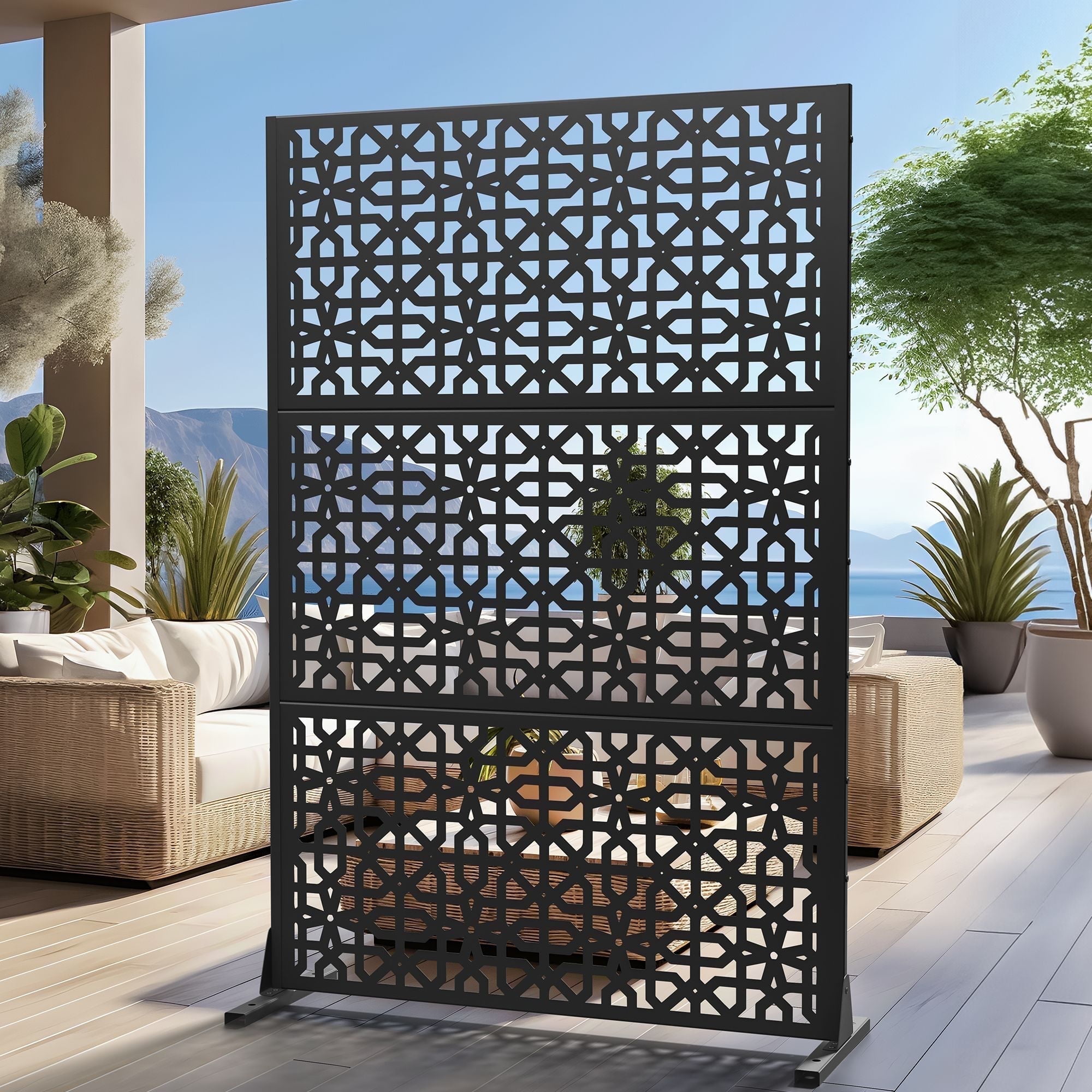 MAYEERTY 71" x 47" Room Dividers Privacy Screen for Home Office Outdoor ...